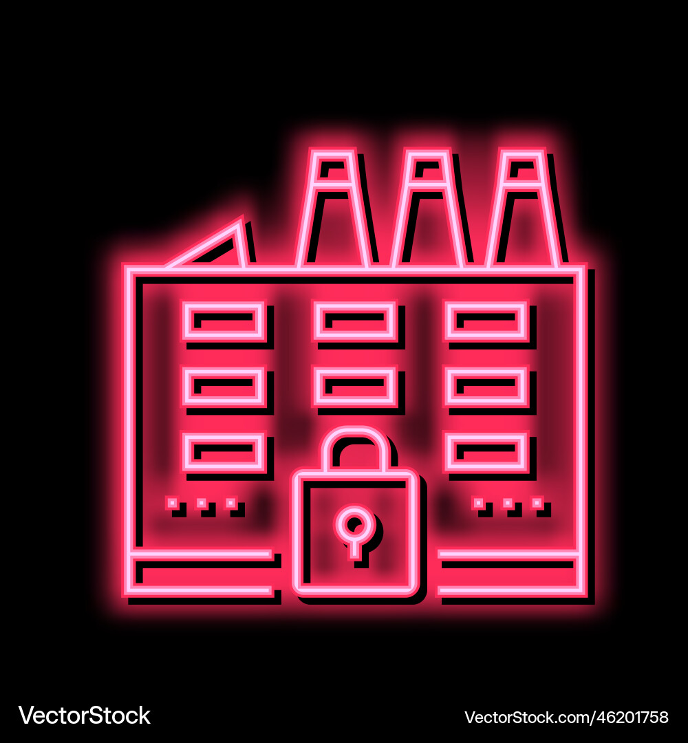 Closed factory color icon Royalty Free Vector Image