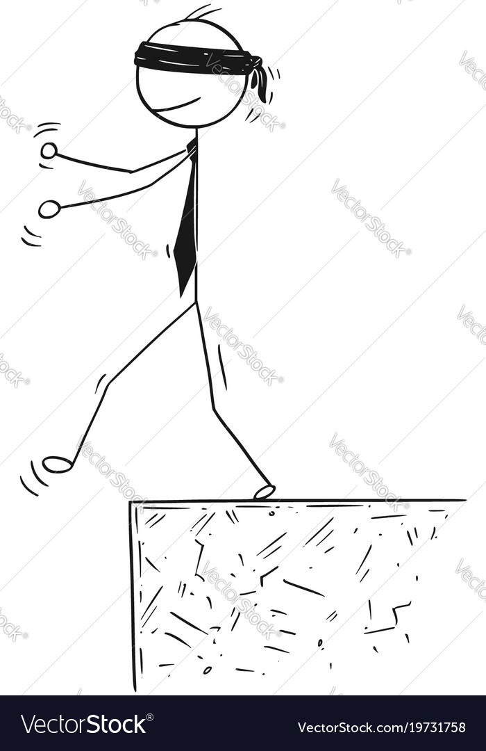 Conceptual cartoon businessman falling from Vector Image Conceptual cartoon businessman falling from Vector Image