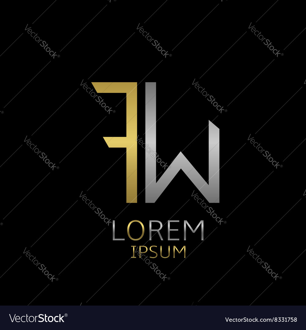 Fw letters logo Royalty Free Vector Image - VectorStock