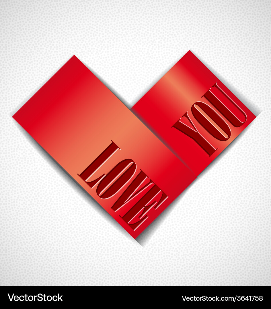 Greeting card with heart Royalty Free Vector Image