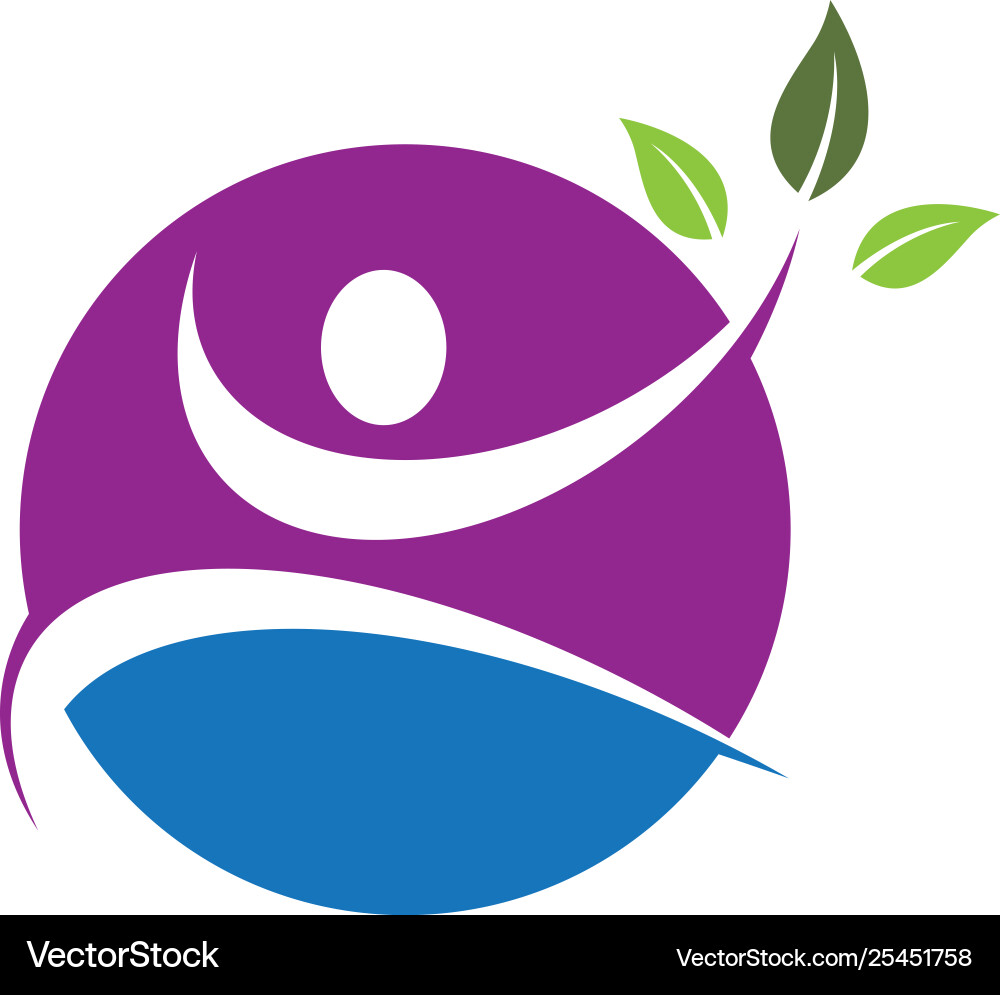 Human health symbol design Royalty Free Vector Image