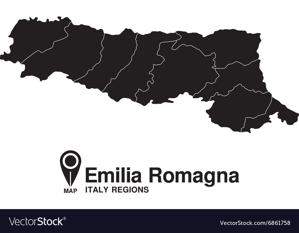 Italy emilia romagna map Royalty Free Vector Image