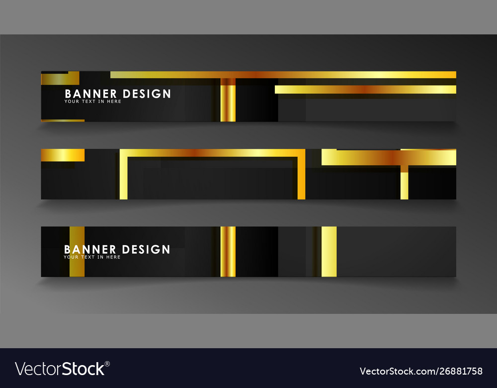 Set a banner with a rectangular background Vector Image