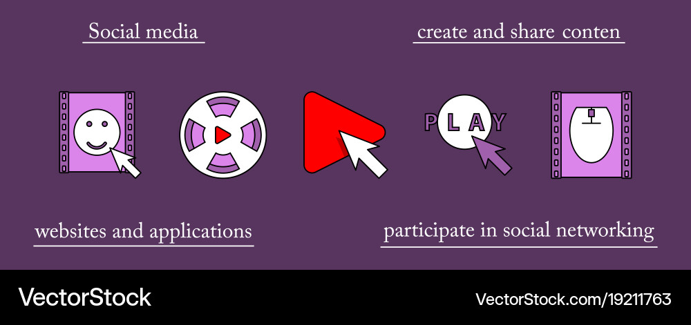 Abstract social media background with lines Vector Image