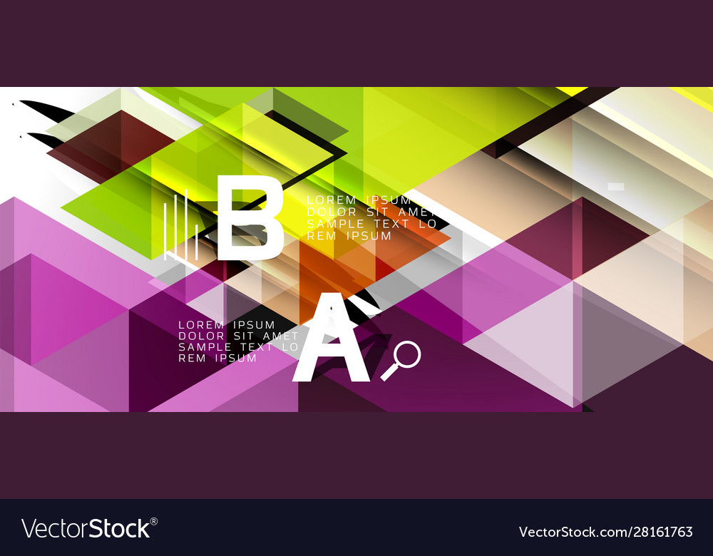 Abstract triangle pattern colorful backdrop Vector Image