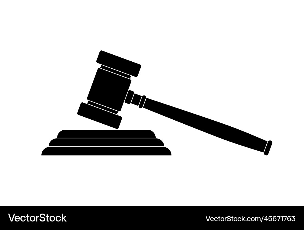 Gavel of justice Royalty Free Vector Image - VectorStock