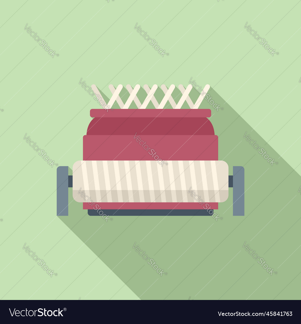 Sewing Machine Icon Flat Thread Factory Royalty Free Vector