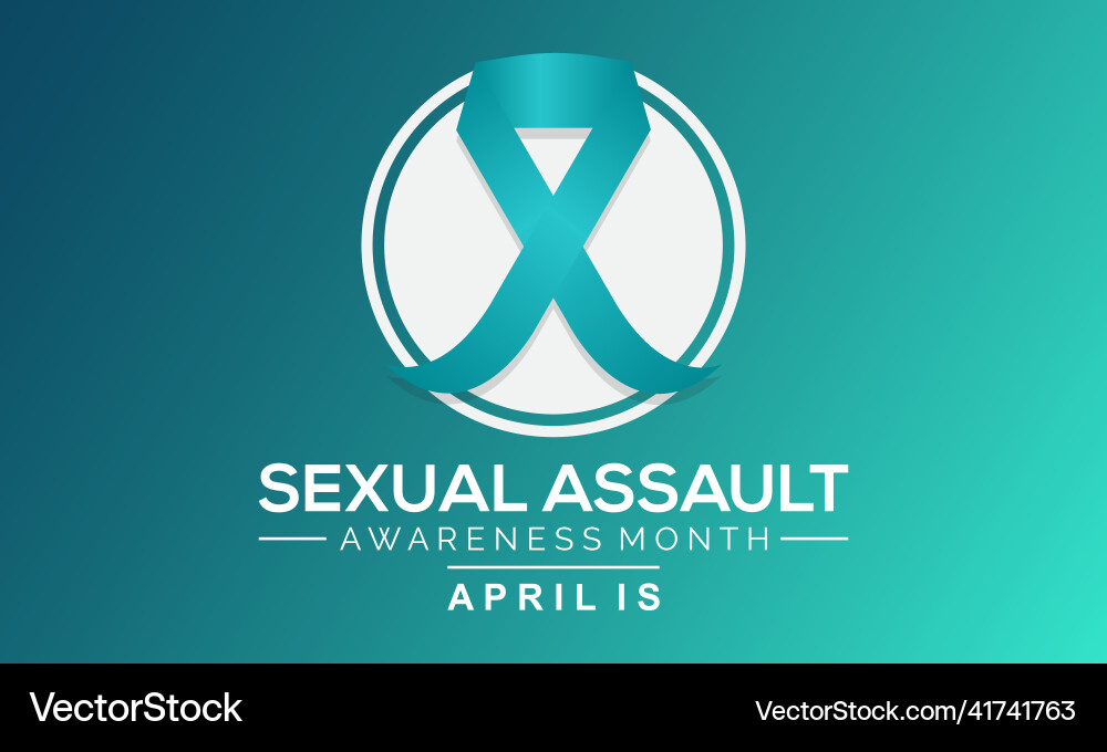 Sexual assault awareness month harassment Vector Image