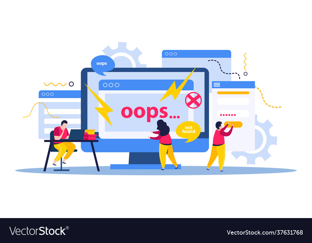 Computer repair concept Royalty Free Vector Image