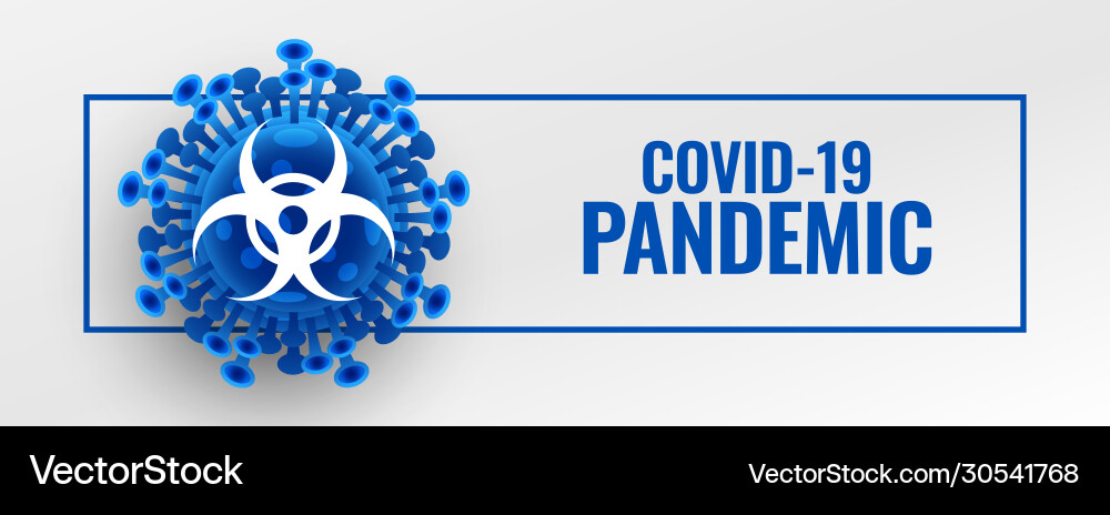 Coronavirus pandemic outbreak banner with Vector Image