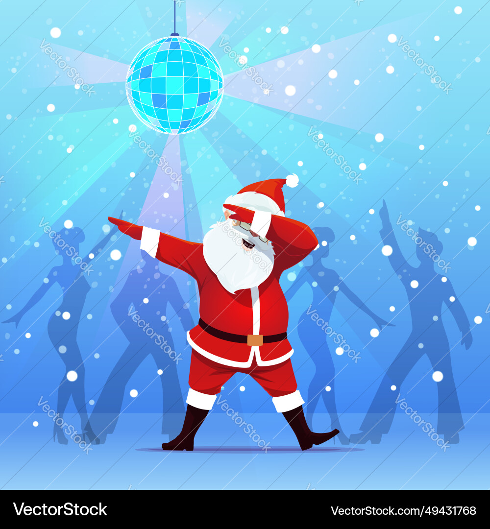 Dab dance santa dancing on christmas party Vector Image