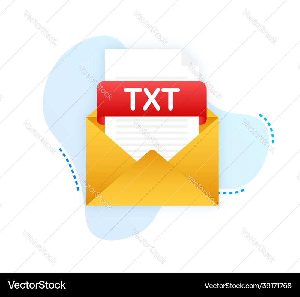 Download txt button downloading document concept Vector Image