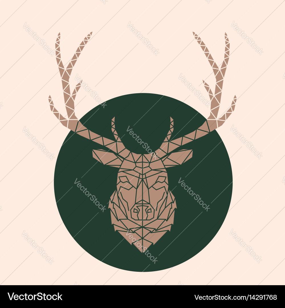 Geometric deer face Royalty Free Vector Image - VectorStock
