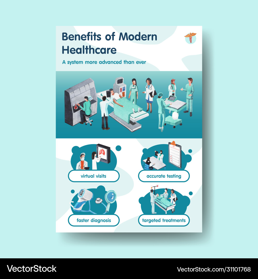 Information healthcare template design Royalty Free Vector