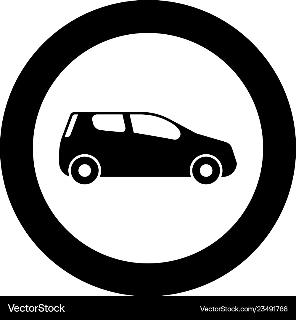 Mini car compact shape for travel racing icon Vector Image