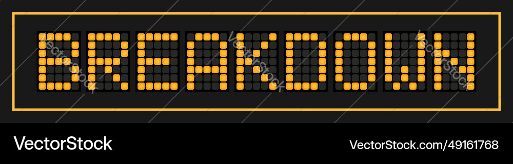 Orange color led banner in word breakdown Vector Image