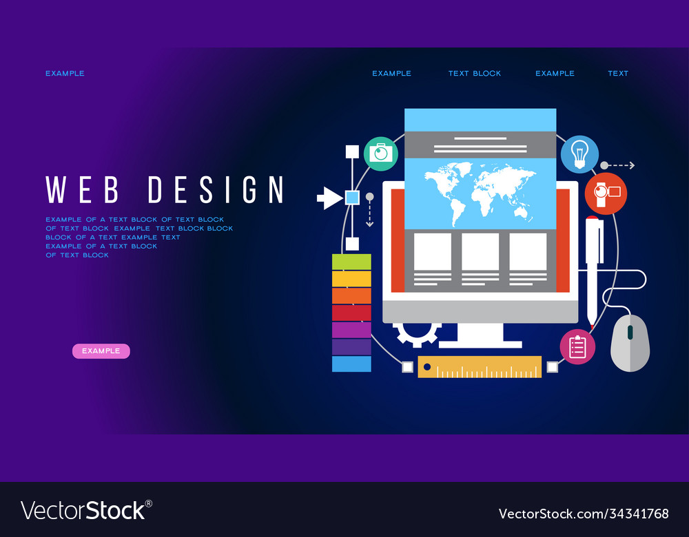 User experience web development Royalty Free Vector Image