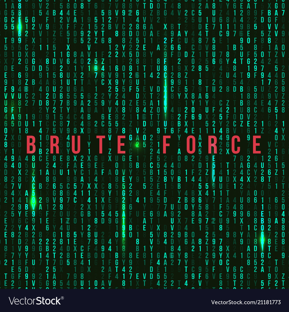 Abstract matrix background hacker attack Vector Image