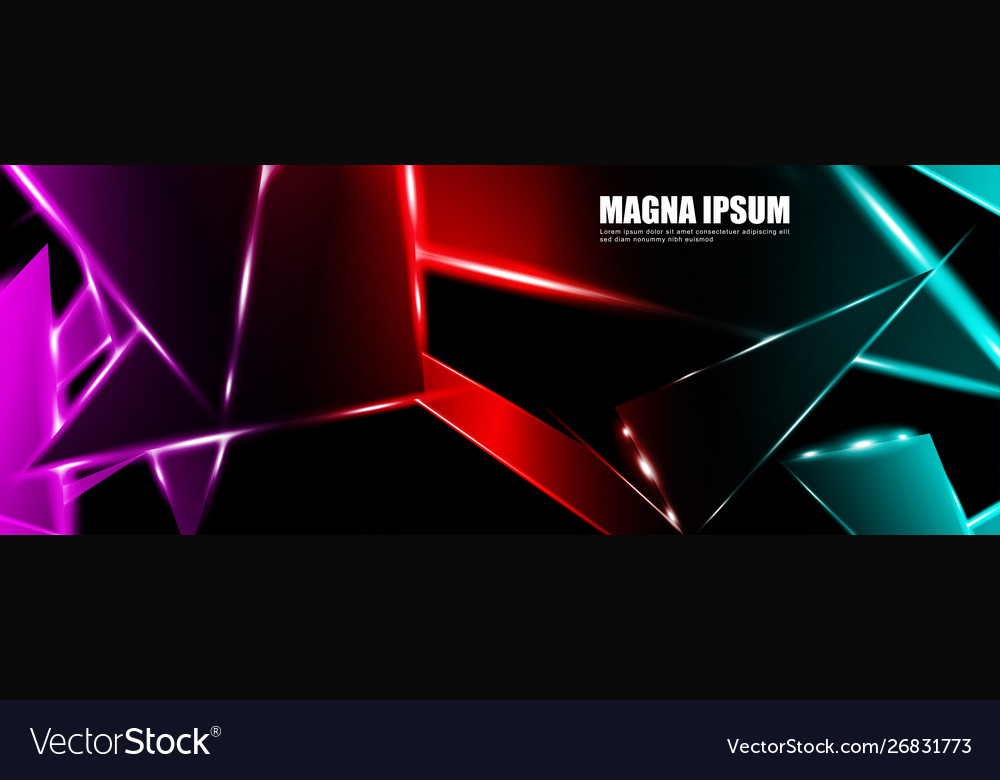 Background a luminous triangle shape design Vector Image