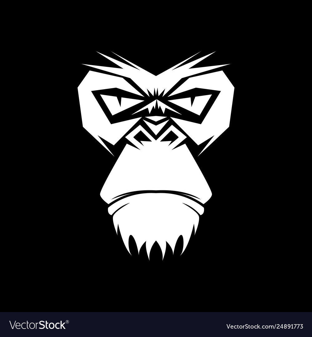 Gorilla head Royalty Free Vector Image - VectorStock