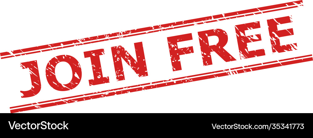 Join free watermark with scratched style Vector Image