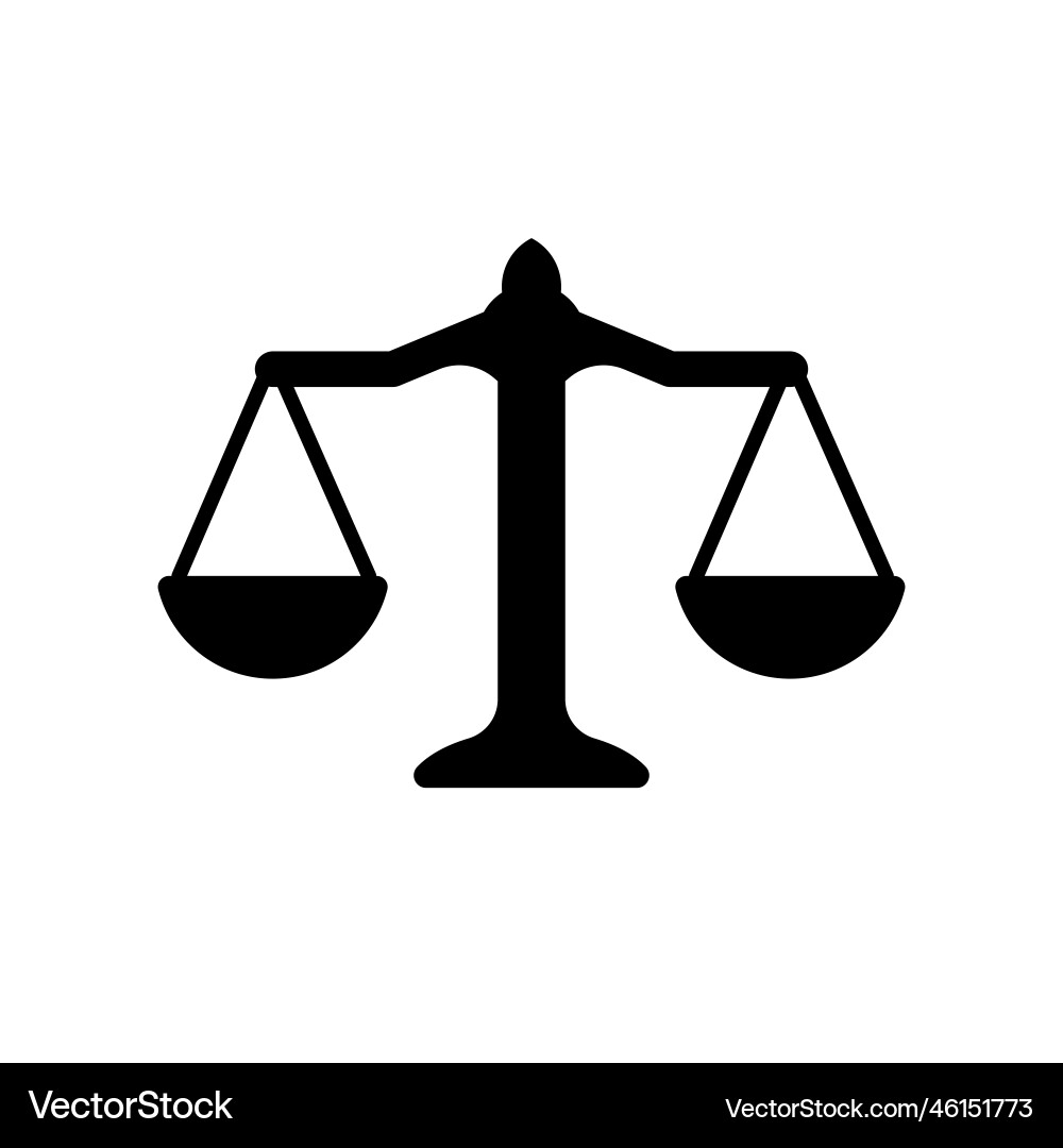 Law icon in simple glyph style Royalty Free Vector Image