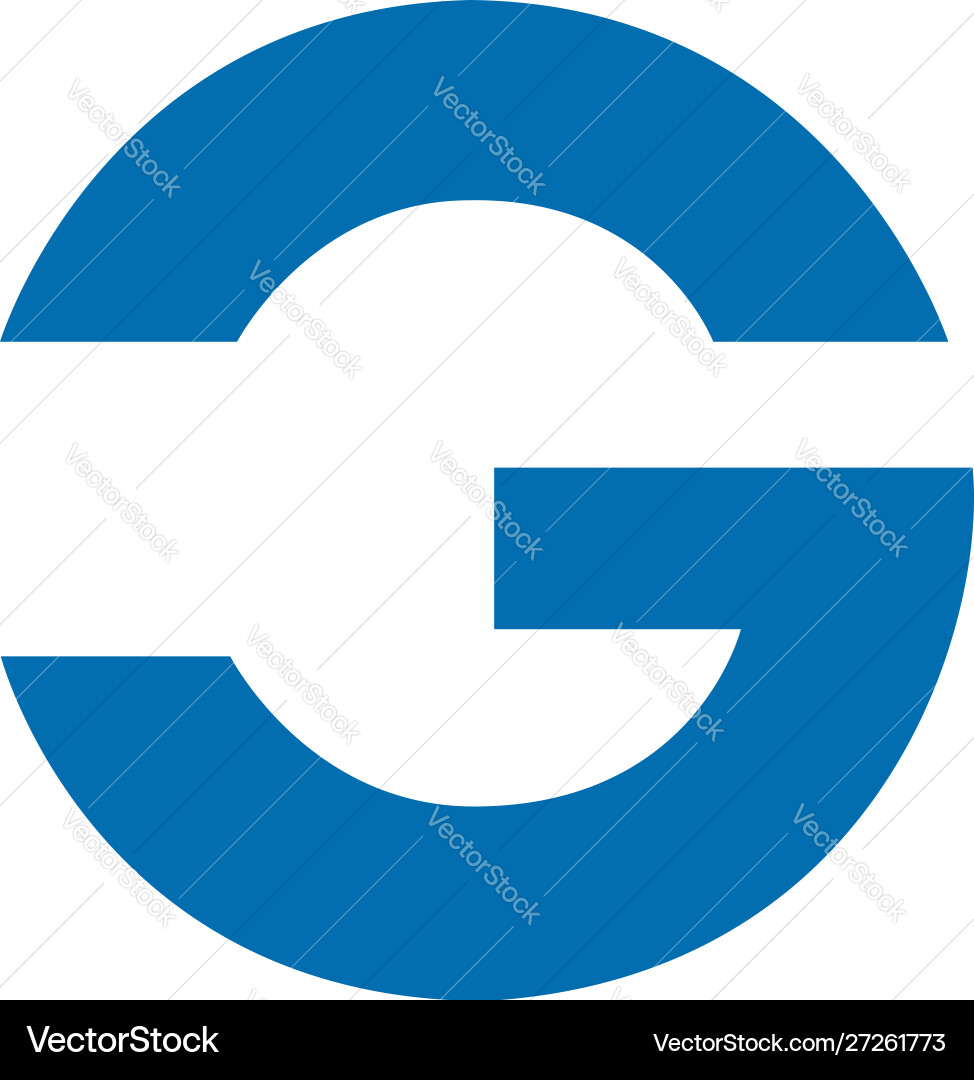 Letters gc modern logo isolated on white Vector Image