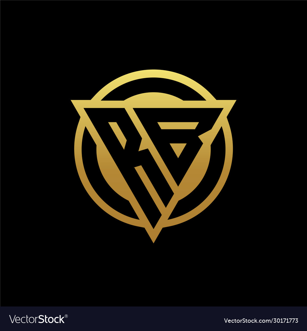 Rb logo monogram with triangle shape and circle Vector Image