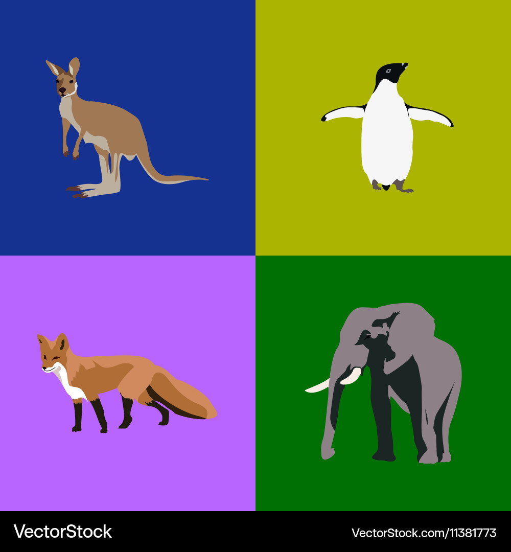 Set of animals Royalty Free Vector Image - VectorStock