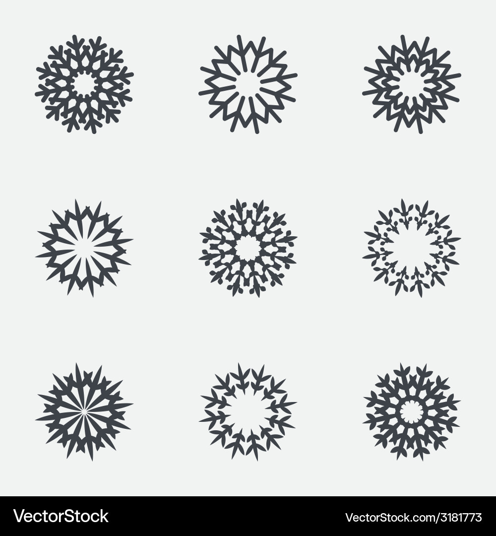 Snowflake artistic sign icon Air conditioning Vector Image