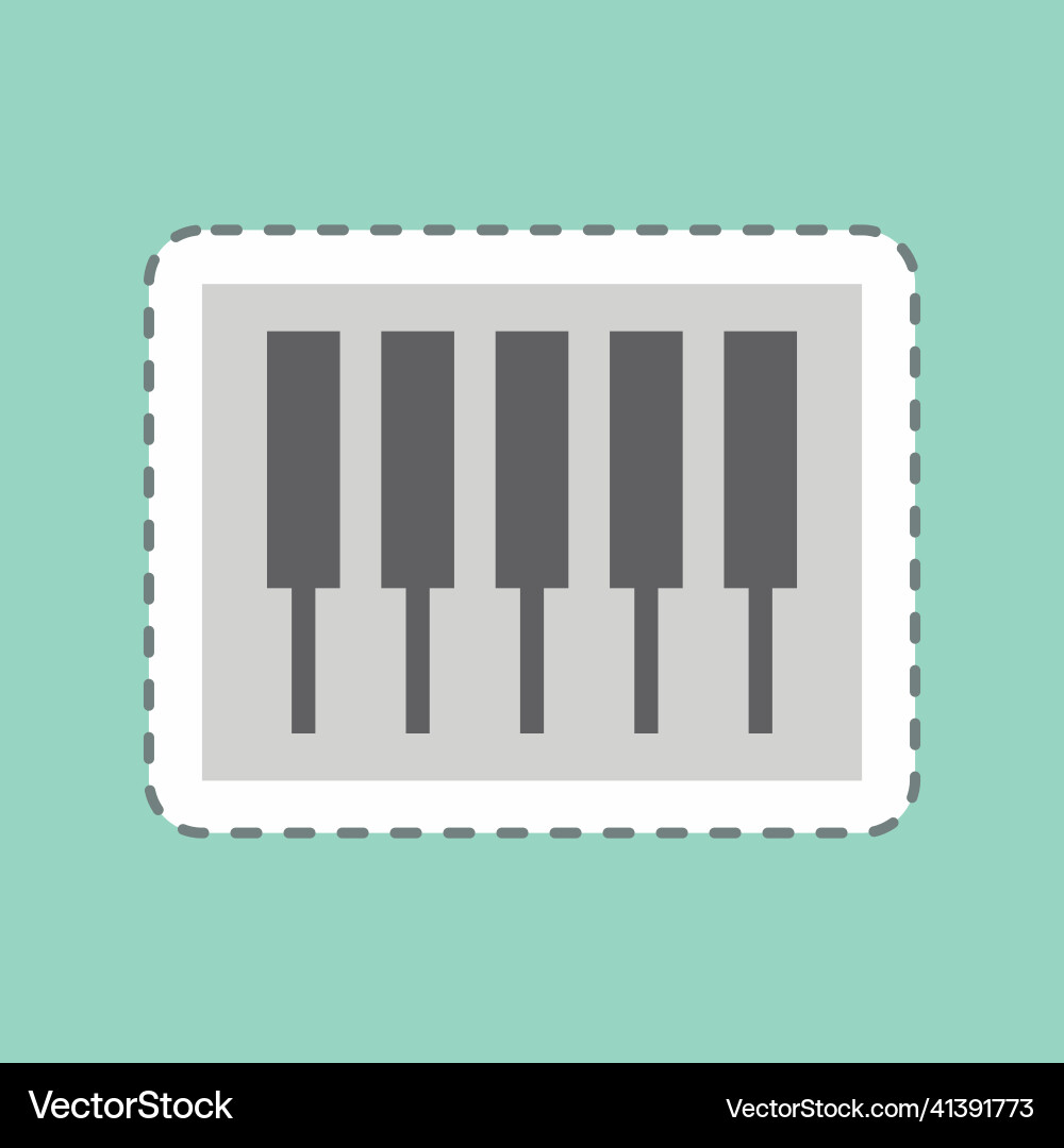 Sticker keys line cut - simple good for prints Vector Image