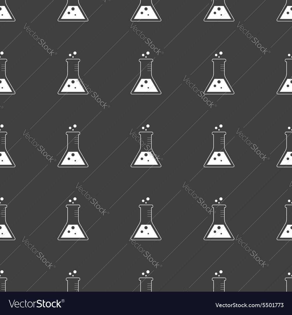 Straight black conical flask pattern Royalty Free Vector