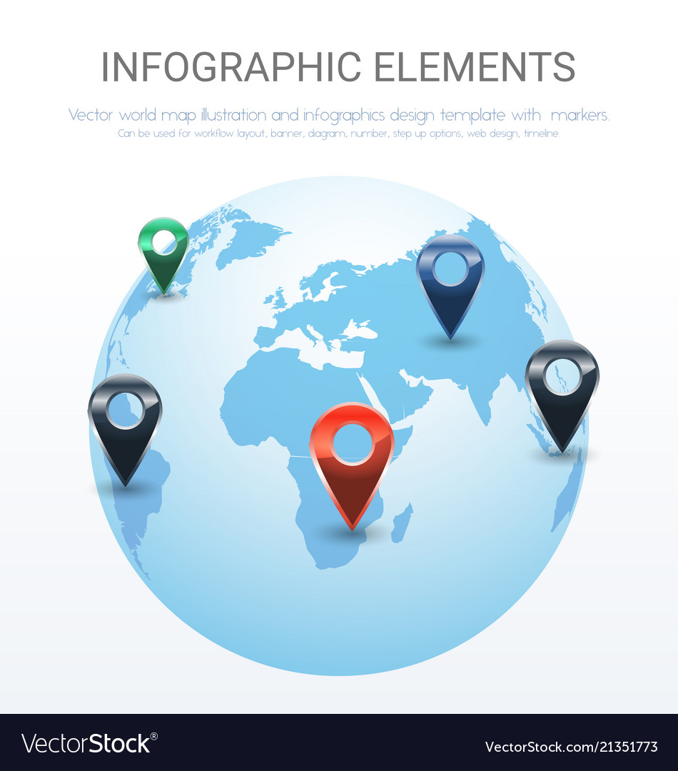 World map Royalty Free Vector Image - VectorStock