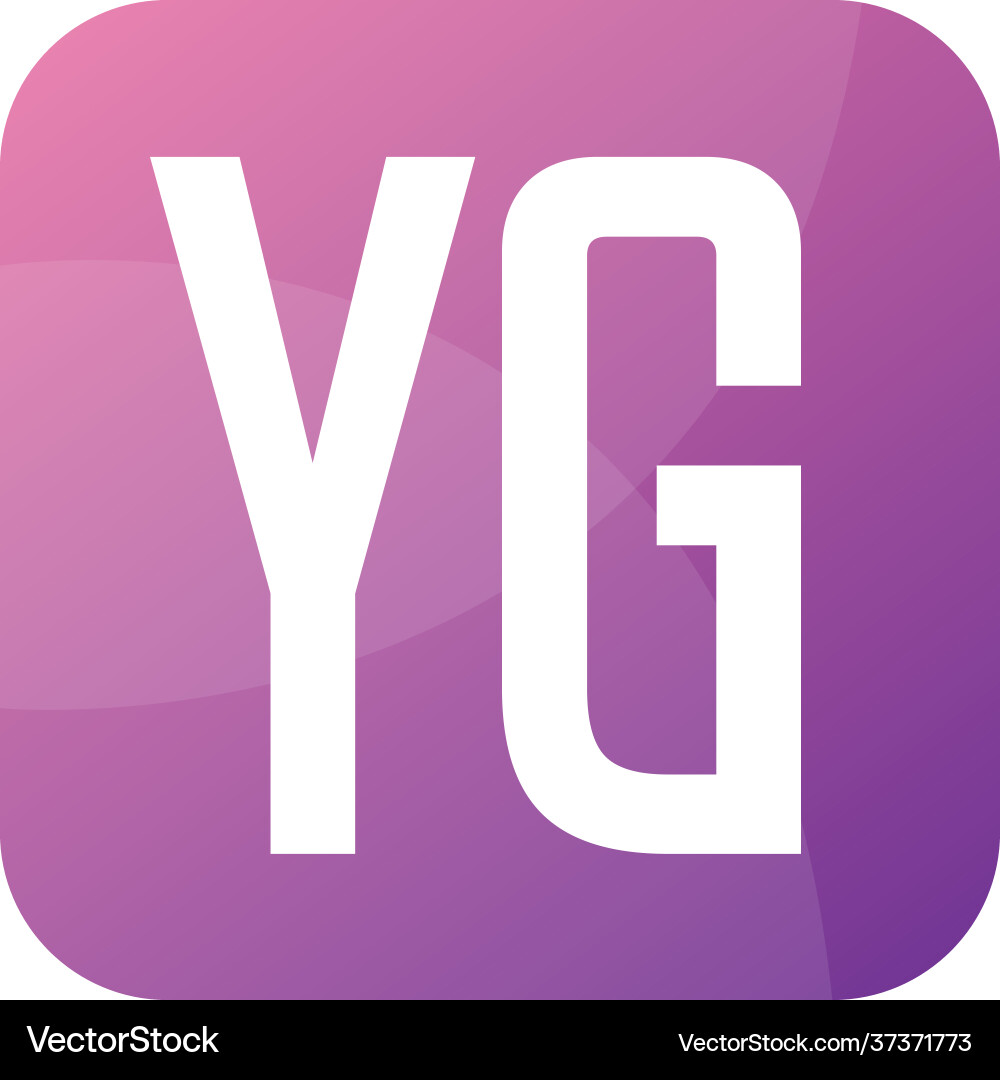 Yg letter logo design with simple style Royalty Free Vector