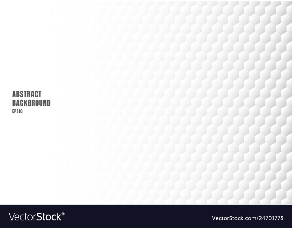 Abstract white hexagon embossed pattern Royalty Free Vector