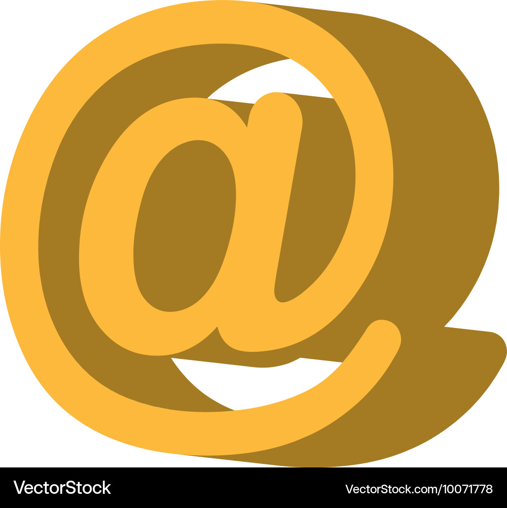 Arroba symbol social icon Royalty Free Vector Image