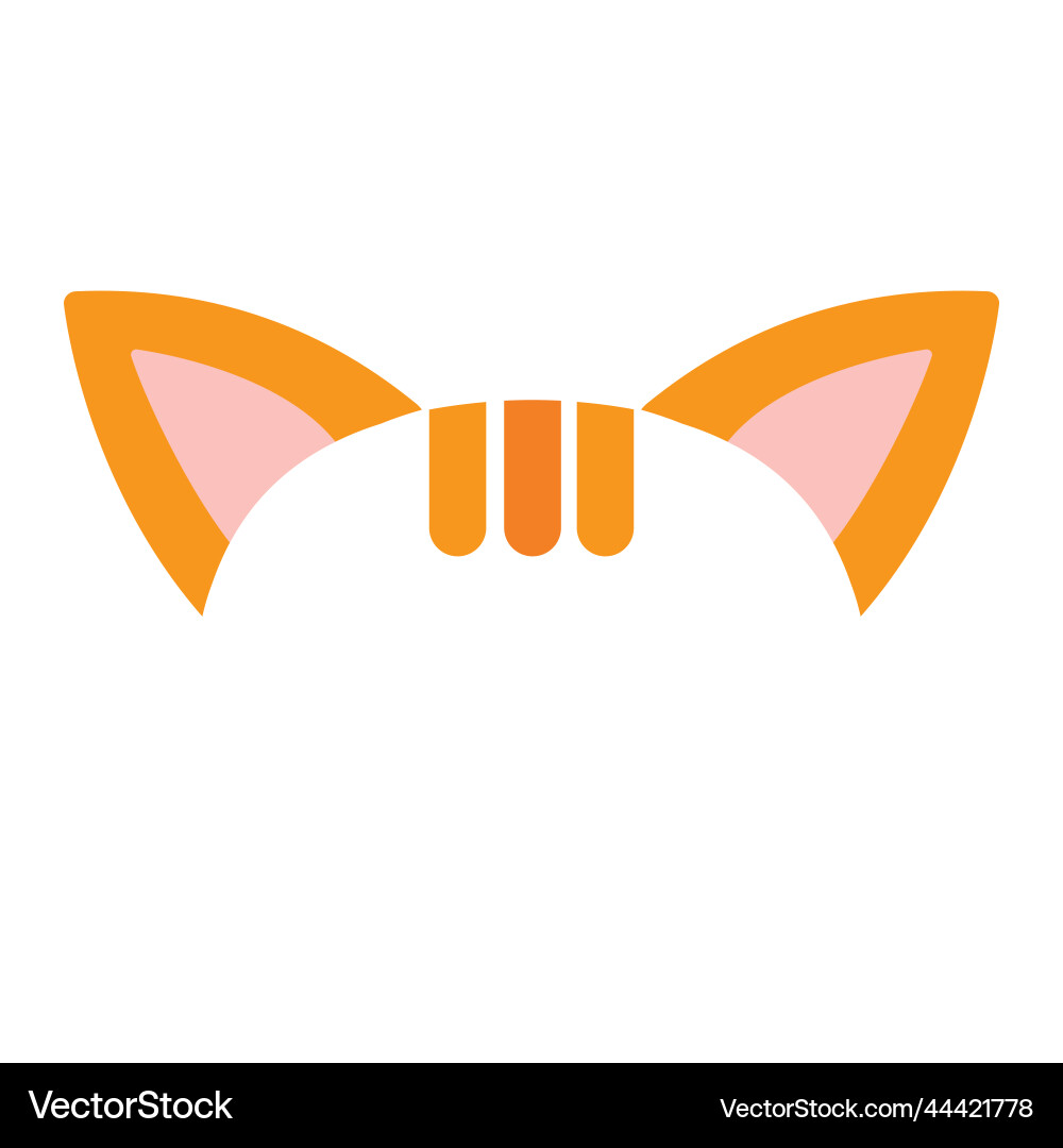 Cat ear color on a white background Royalty Free Vector