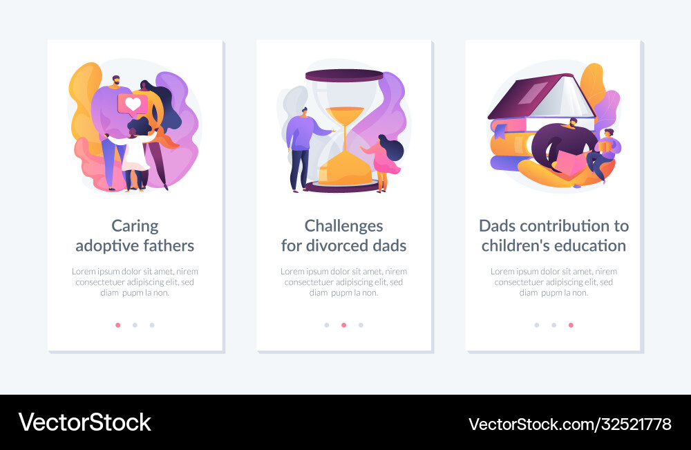 Children raising abstract mobile app ui kit Vector Image