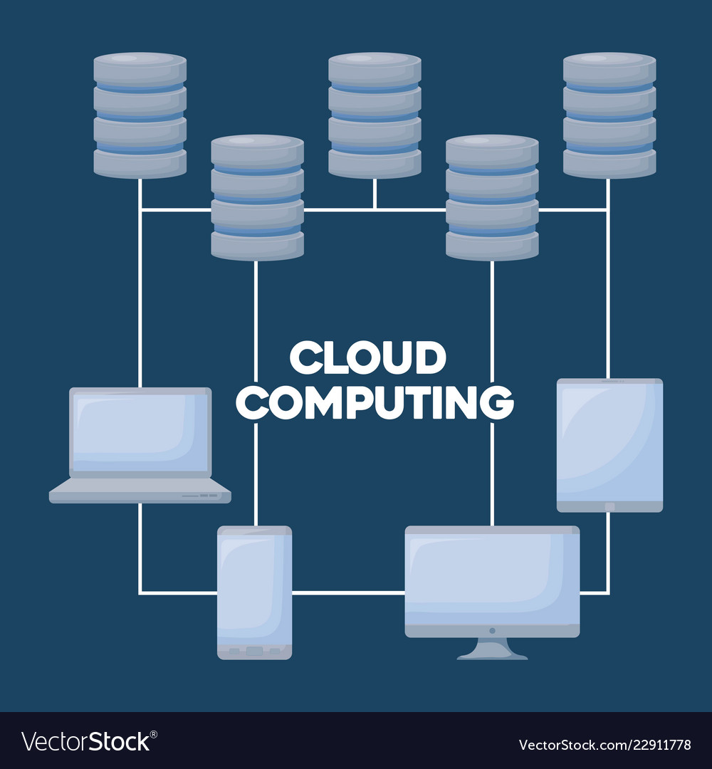 Cloud computing design Royalty Free Vector Image