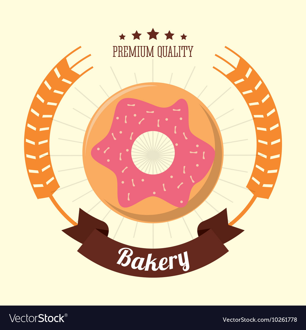 Donut food bakery design Royalty Free Vector Image