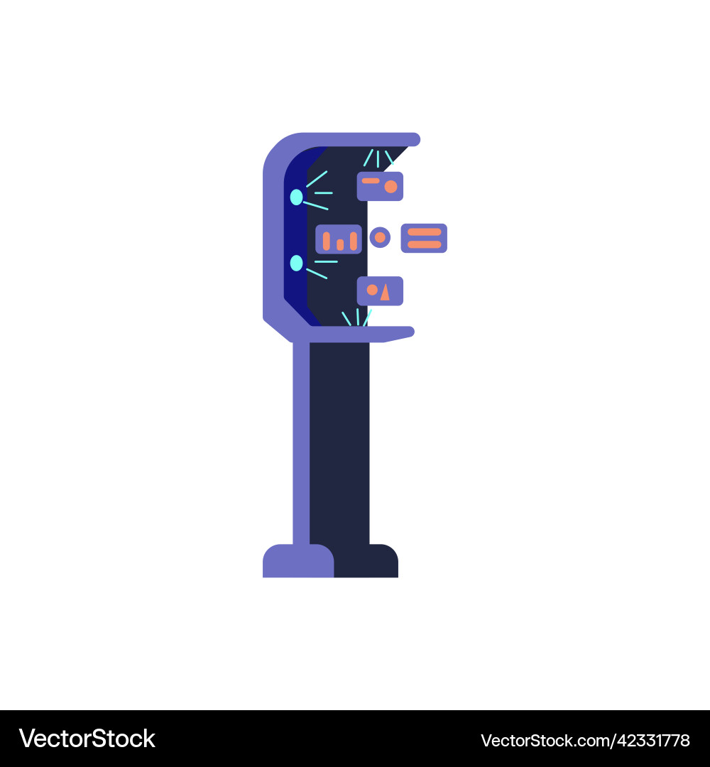 Futuristic fantasy control station flat cartoon Vector Image