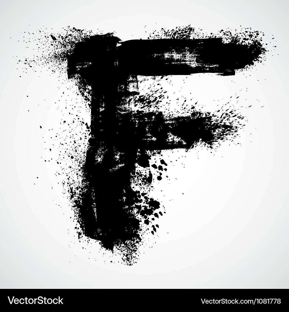 Grunge letter - alphabet symbol design Royalty Free Vector