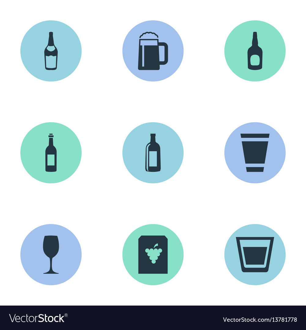 Set of simple beverage icons Royalty Free Vector Image Set of simple beverage icons Royalty Free Vector Image