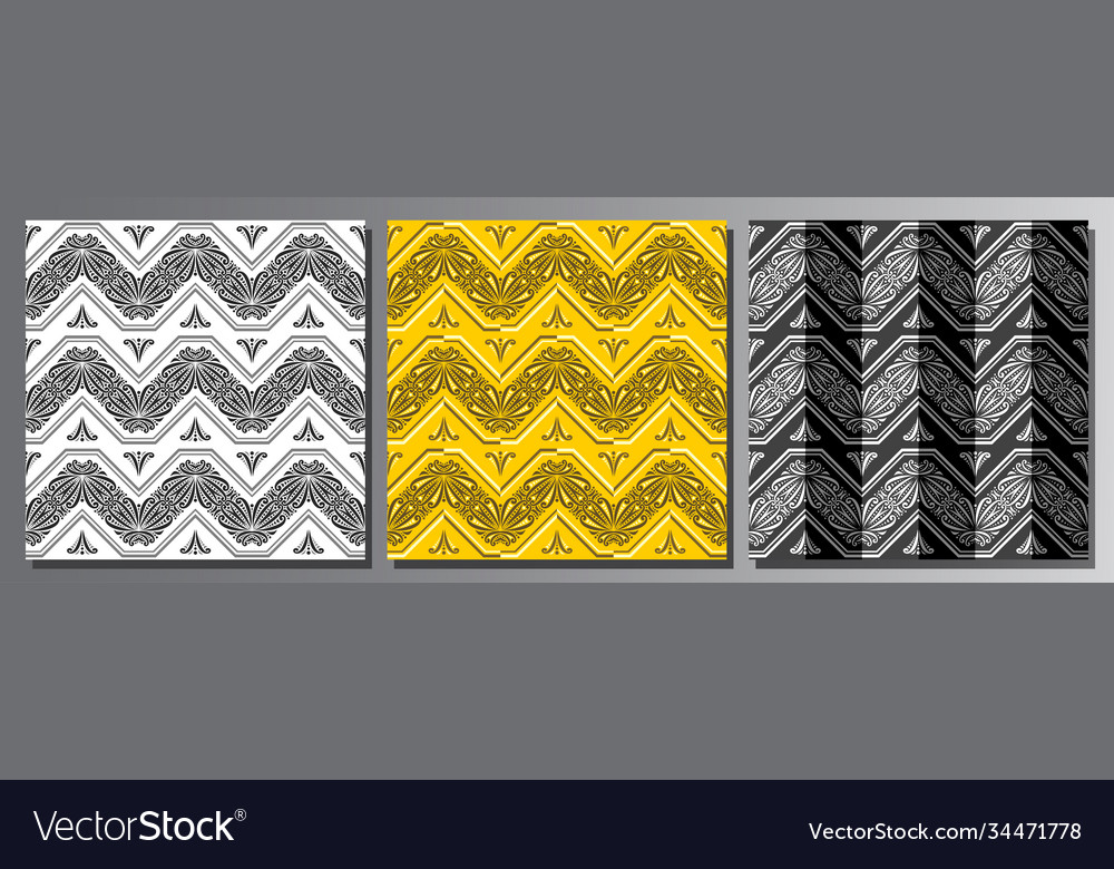 Set seamless patterns Royalty Free Vector Image