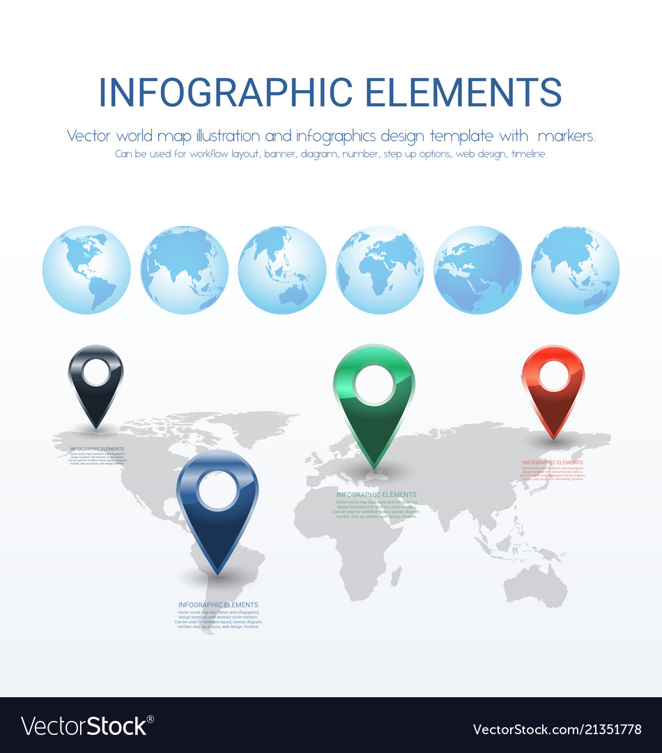 World map Royalty Free Vector Image - VectorStock