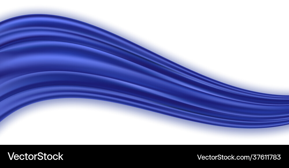 Blue silk swirl wave tender light satin Royalty Free Vector