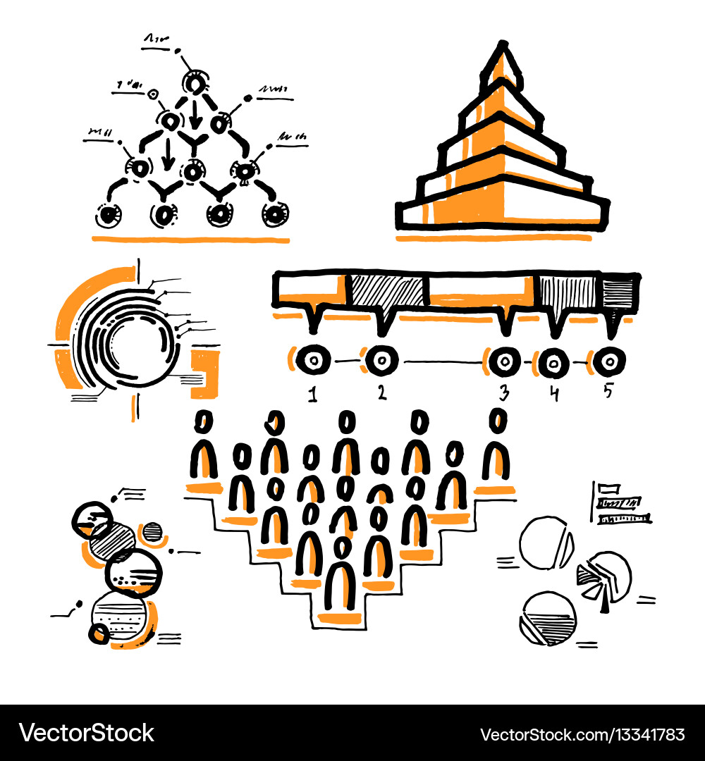 Business community infographics Royalty Free Vector Image