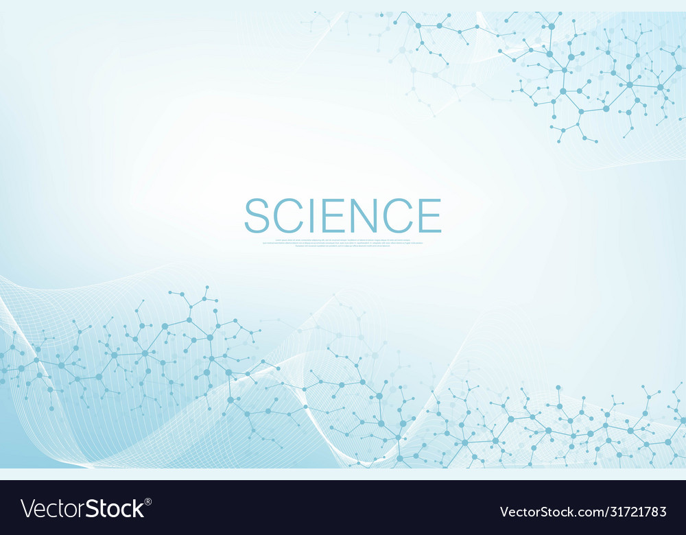 Molecular structure background science template Vector Image