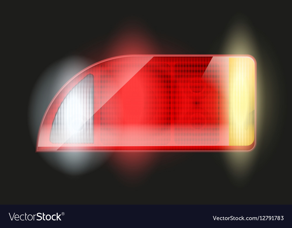Rectangular car taillight Royalty Free Vector Image