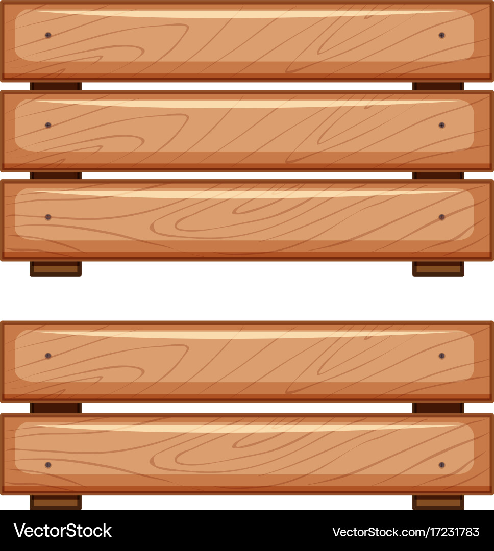 Wooden boards on white background Royalty Free Vector Image